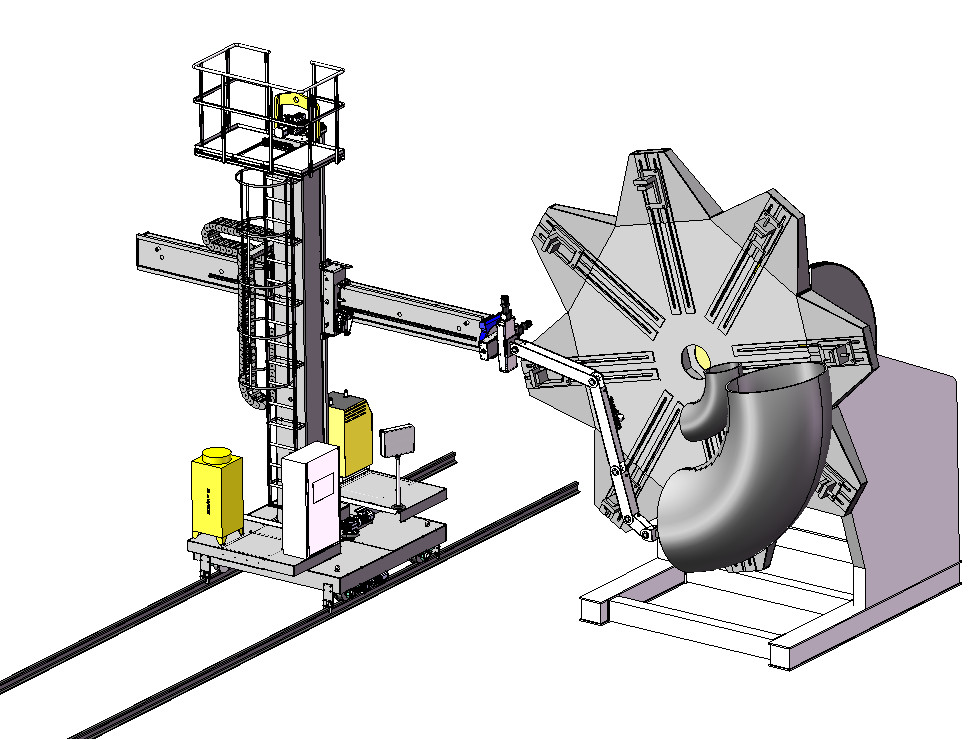 Internal Welding of Curved Arm Elbow